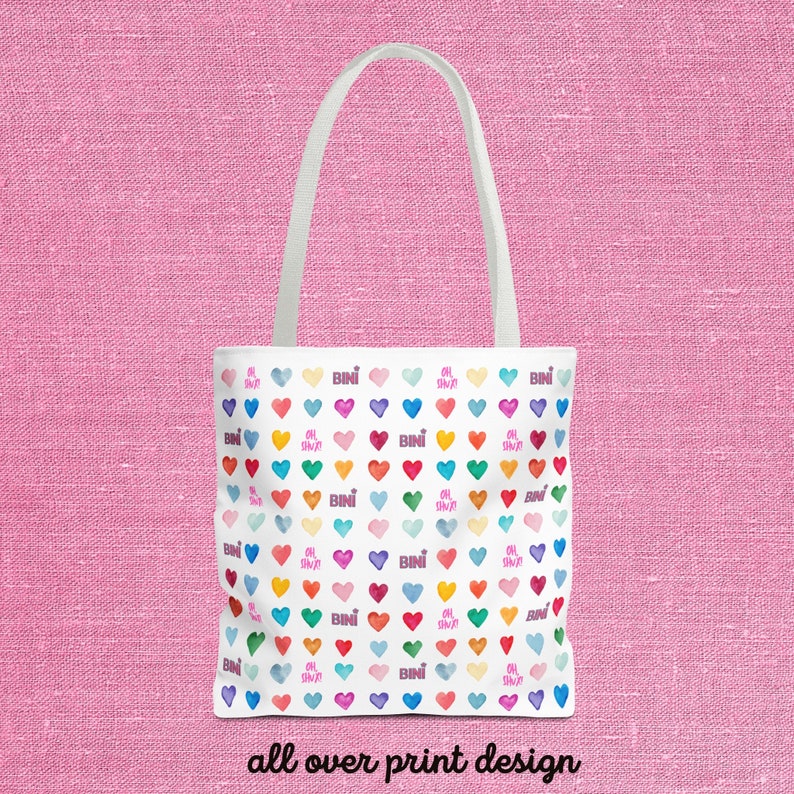 BINI Hearts All-over Pattern Tote Bag Fan-made - Etsy
