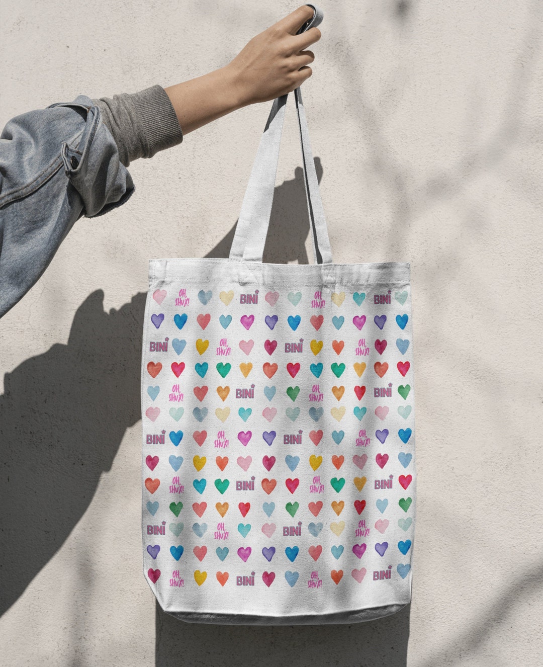 BINI Hearts All-over Pattern Tote Bag Fan-made - Etsy