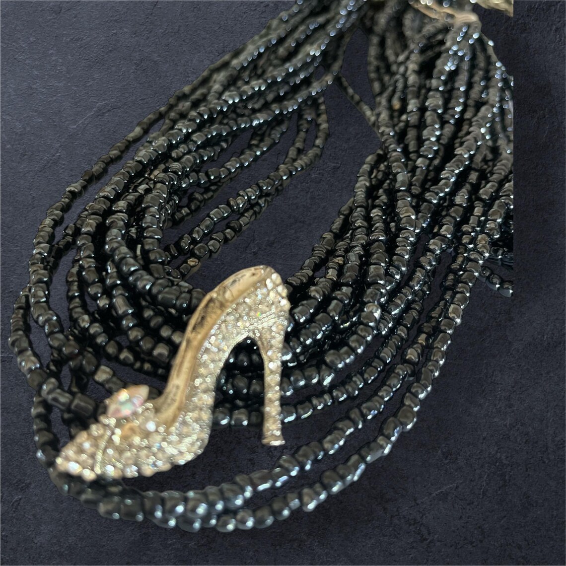 Handmade Art Deco Choker Decorated With Rhinestone Brooch - Etsy