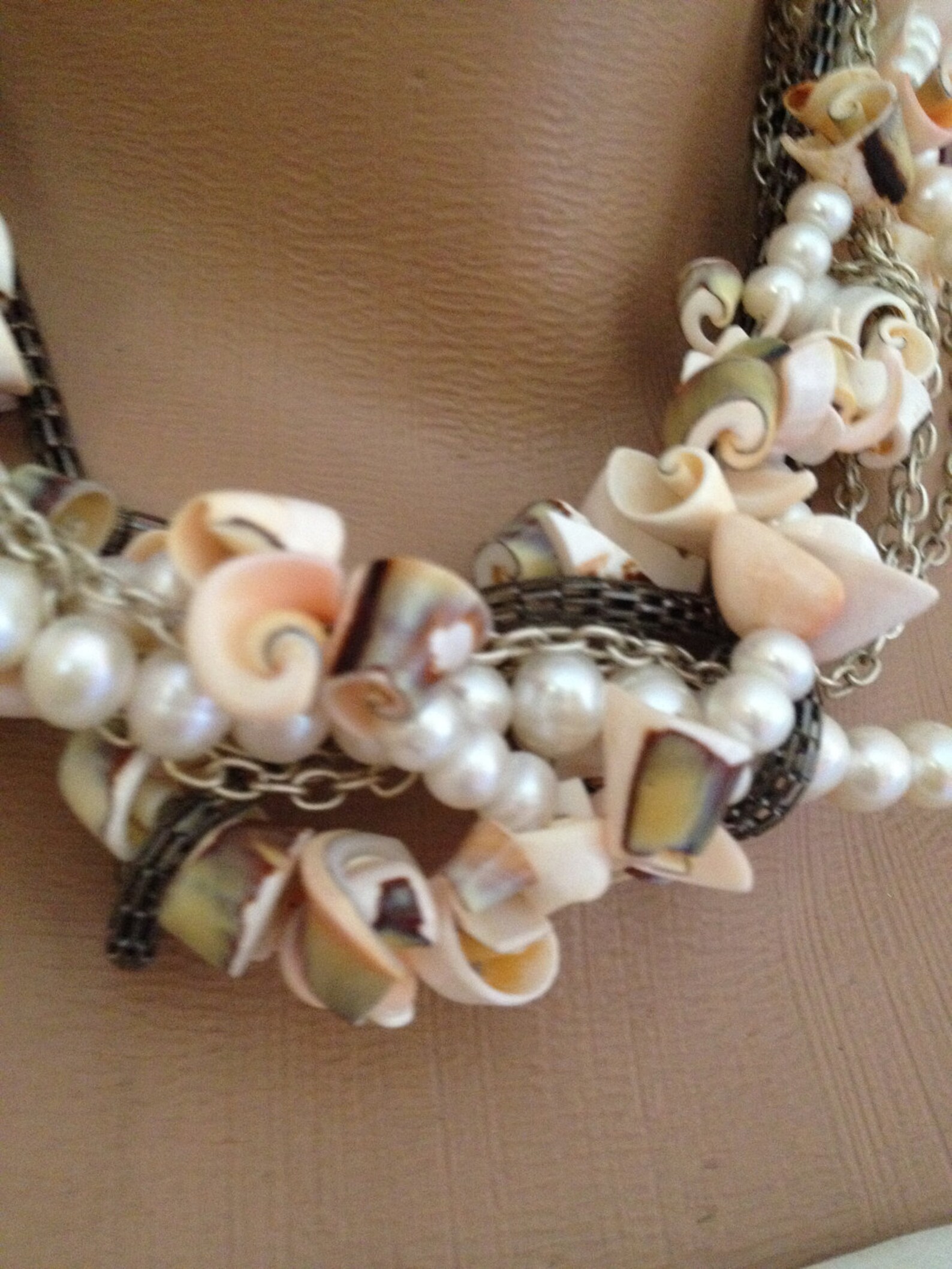 Bridal Jewelry Handmade Sea Shell Necklace With Freshwater - Etsy