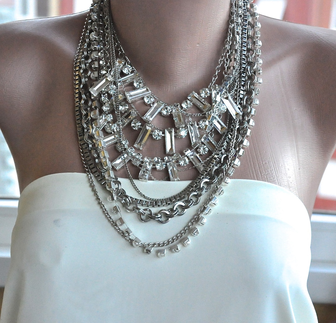Bridal Jewelry Summer Weddings Crystal and Chaine Brides - Etsy