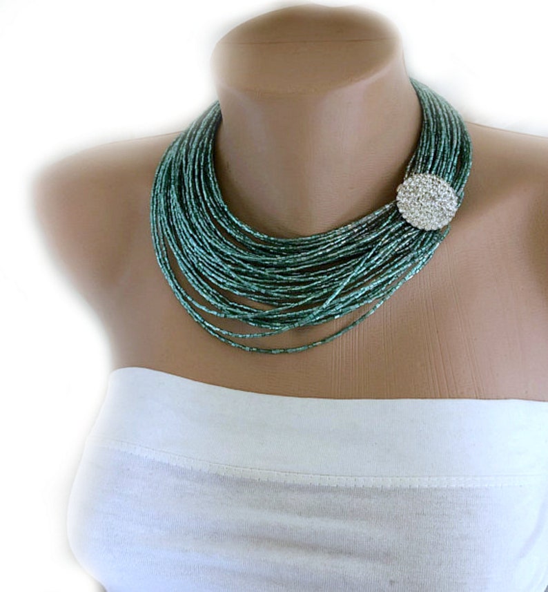 Bridal Jewelry Bib Necklace With Crystal Brooch Red Carpet - Etsy