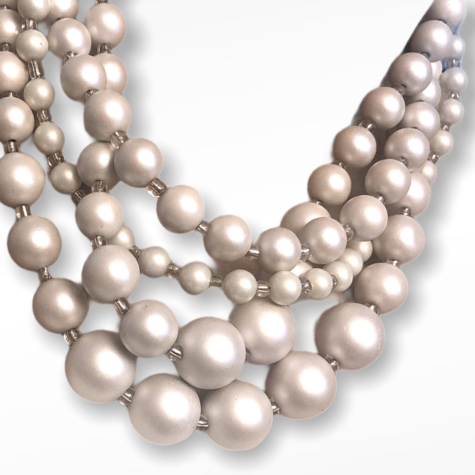 Multi Strand Pearl Necklace | Etsy