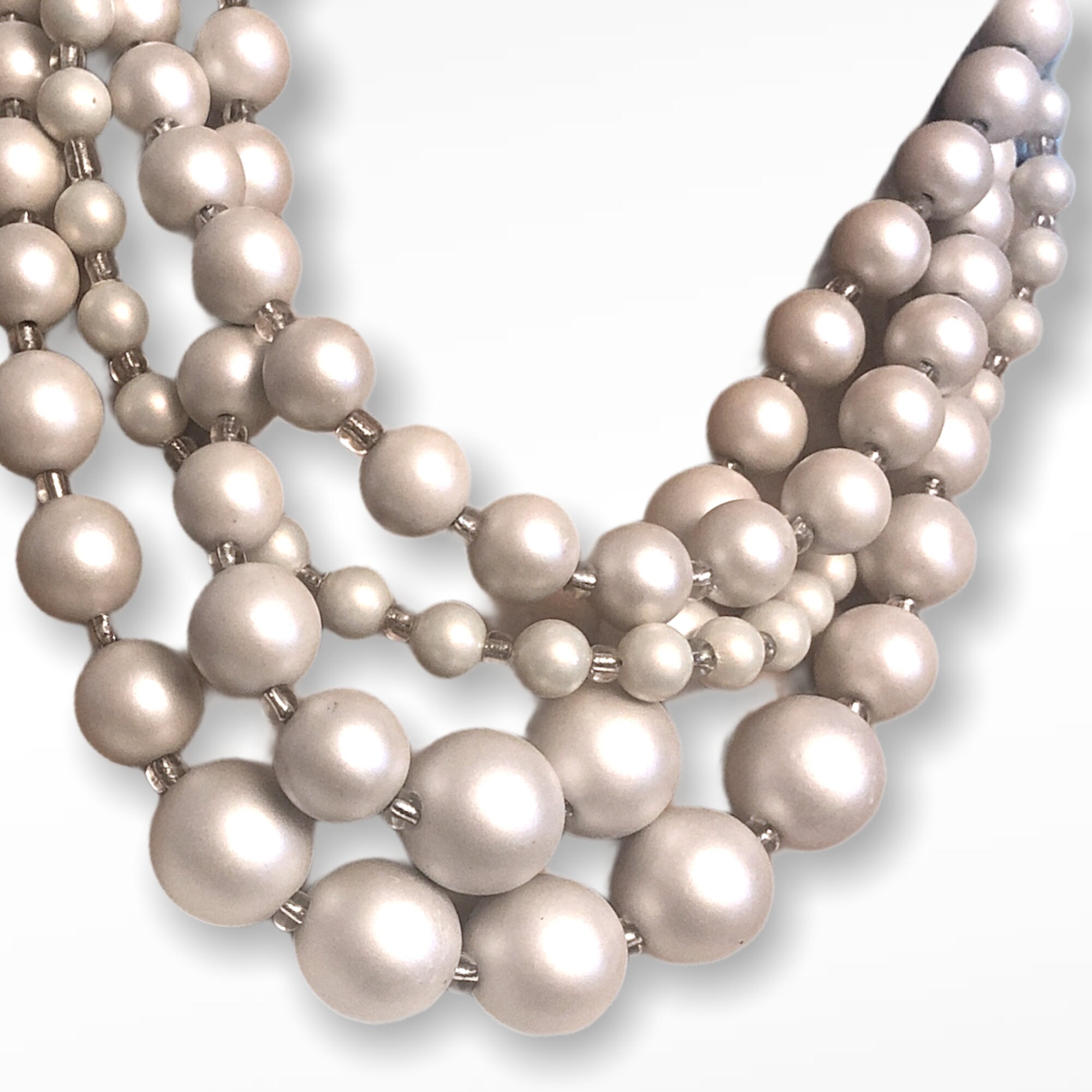 Multi Strand Pearl Necklace | Etsy