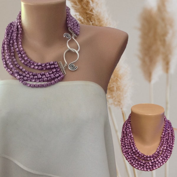 Fuschia Necklace - Etsy