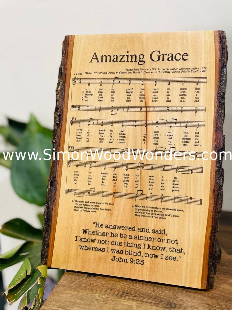 Amazing Grace Music Sheet - Glowforge | Lightburn Laser - SVG Format ...