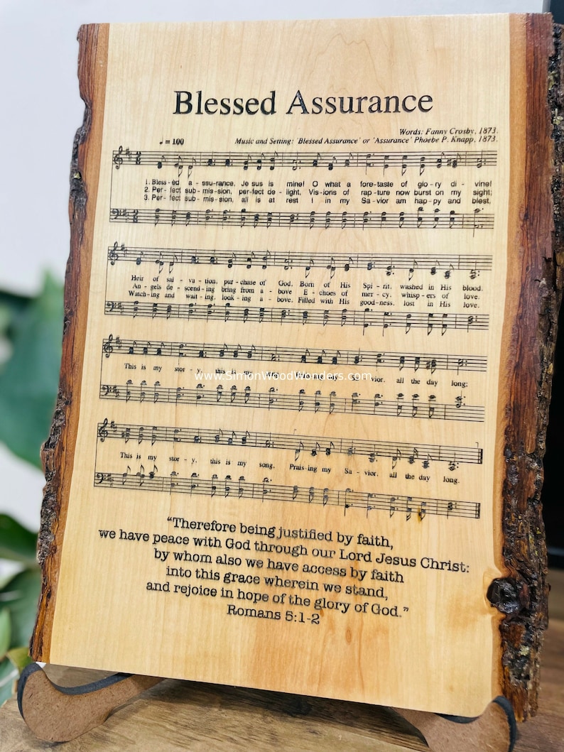 Blessed Assurance Music Sheet - Glowforge | Lightburn Laser - SVG ...