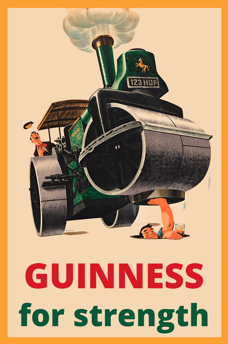 Guinness for Strength Vintage Poster Retro Print Wall Art Digital ...
