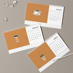 Desktop Calendar Coffee Based Theme (2025) - Etsy