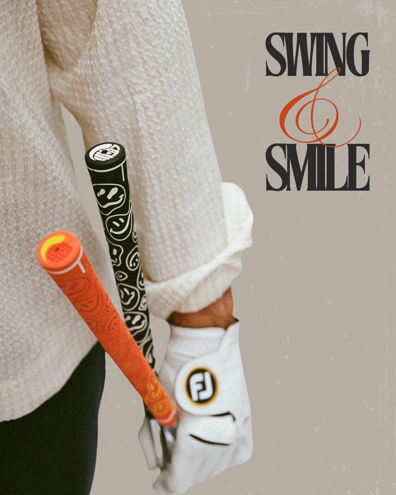 Custom Golf Grips | Premium Golf Grips | Swing & Smile, Smiley Pattern ...
