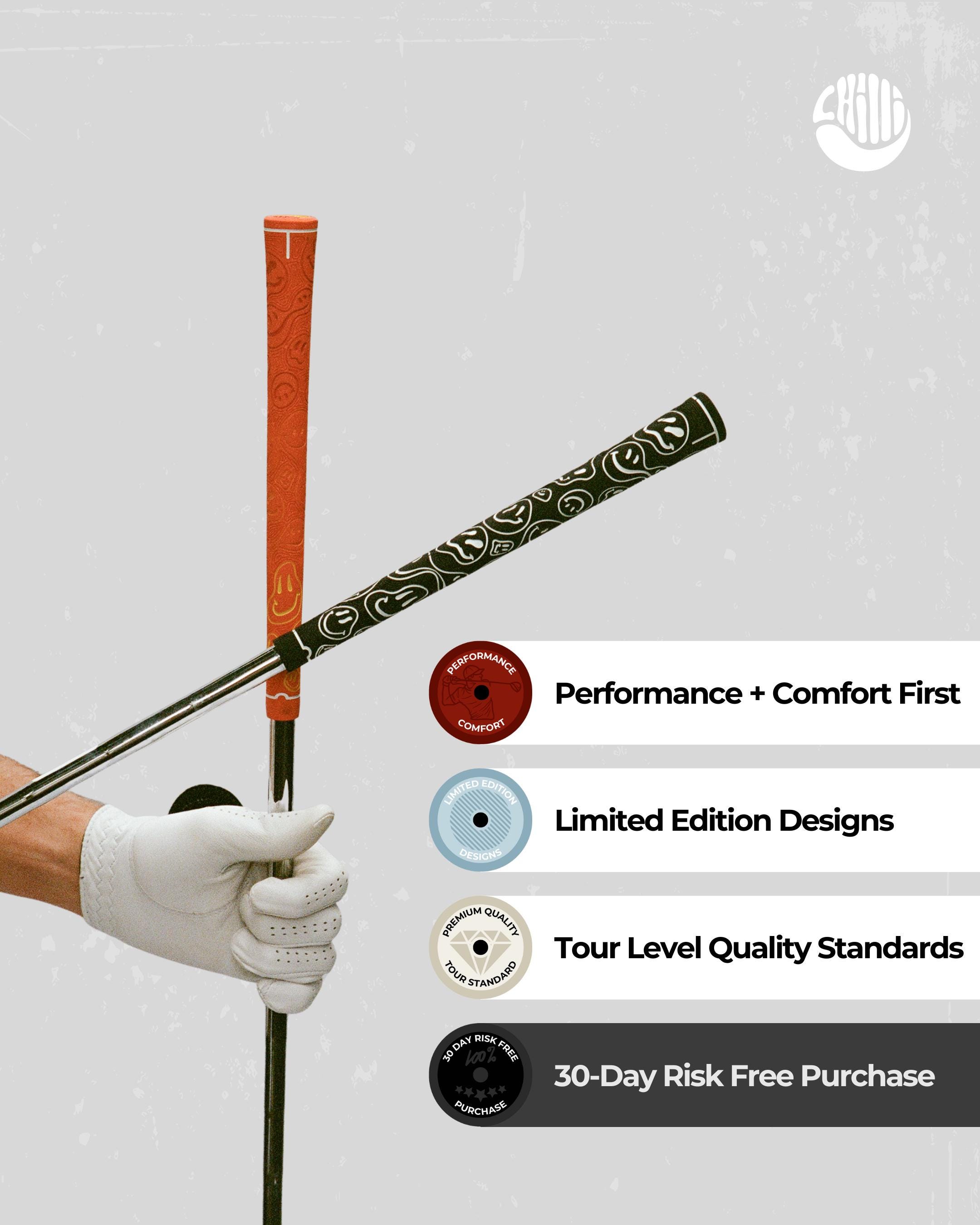 Custom Golf Grips | Premium Golf Grips | Swing & Smile, Smiley Pattern ...