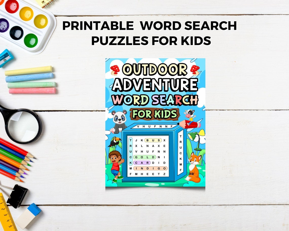 Fun Word Search for Kids Summer Activity Printable Puzzle - Etsy