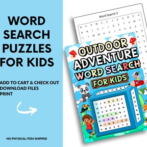 Fun Word Search for Kids Summer Activity Printable Puzzle - Etsy