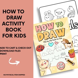 Learn How to Draw Activity Book for Kids - Printable Book - Etsy