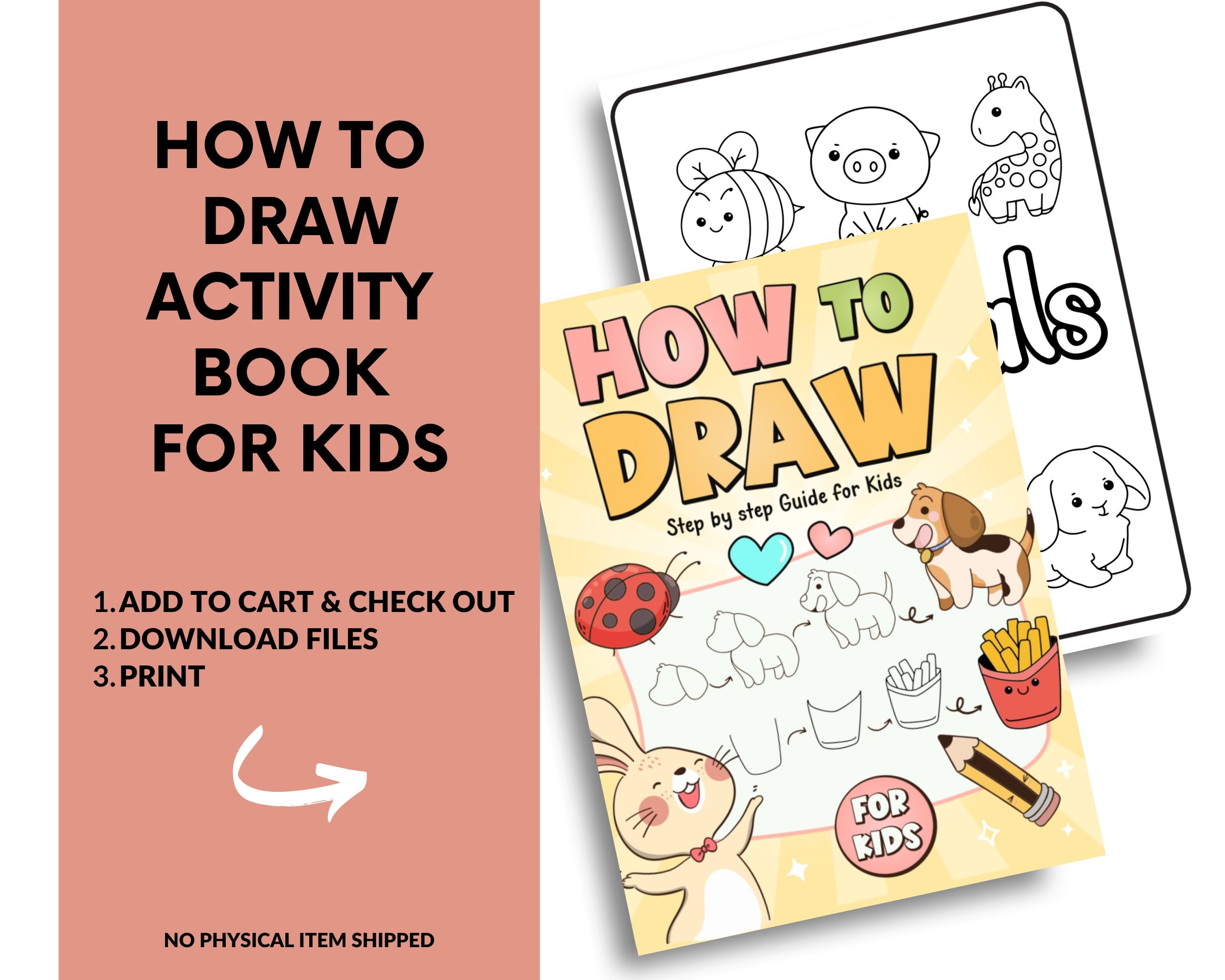 Learn How to Draw Activity Book for Kids Printable Book - Etsy