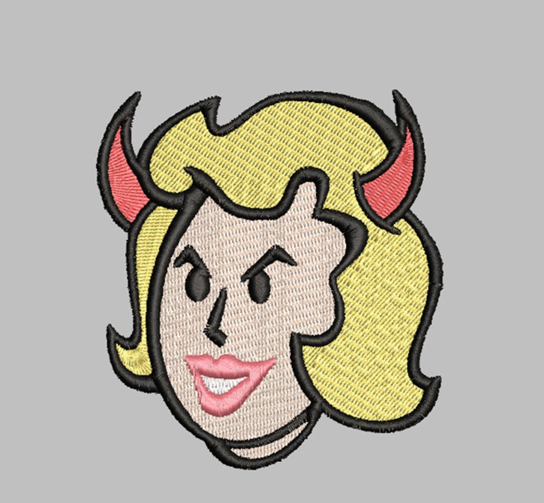 Fallout Party Girl Devil Vault Boy Digital Embroidery File - Etsy