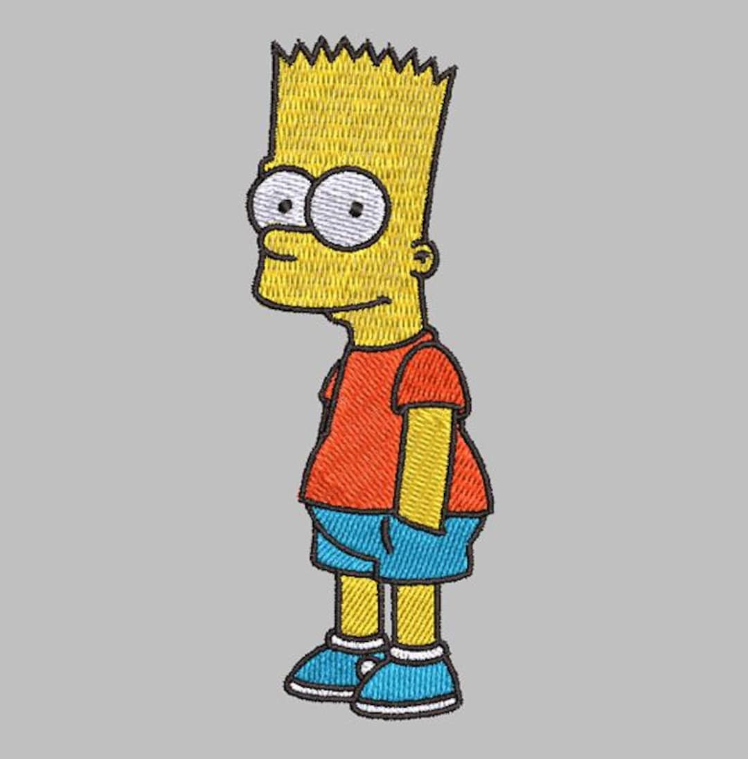 Bart Simpson Gen X Cartoon Retro Cartoon Digital Embroidery File - Etsy UK