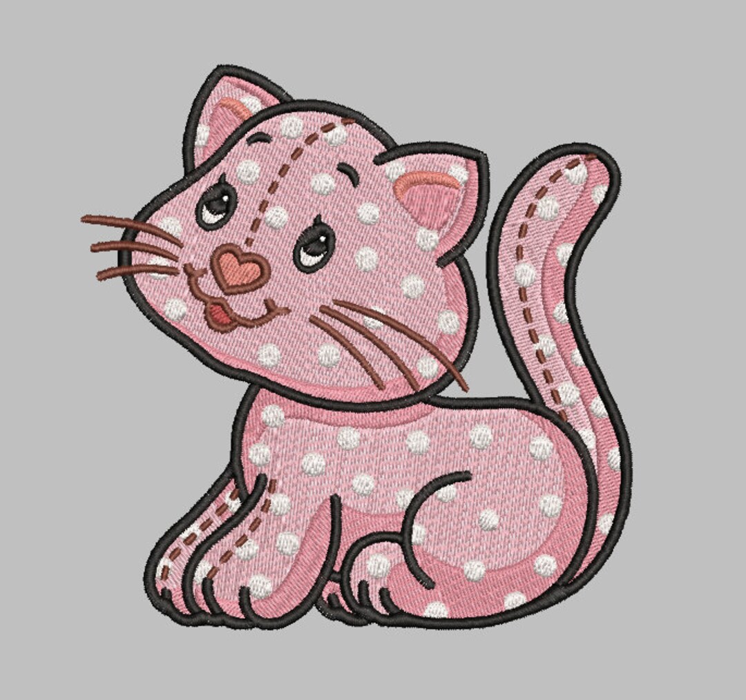 Strawberry Shortcake Custard Cat Digital Embroidery File - Etsy