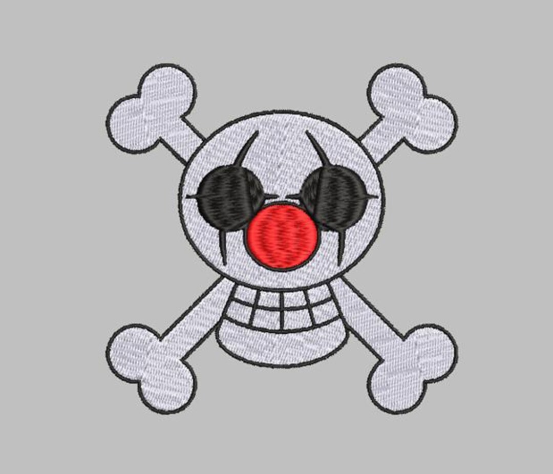 Buggy Clown Skull and Crossbones Patch Digital Embroidery File - Etsy