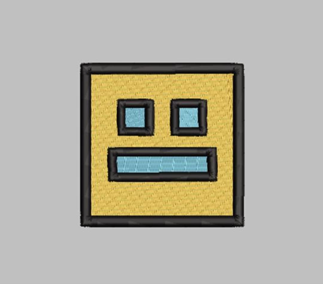 Geometry Dash Yellow Original Logo Icon Cube Digital Embroidery File - Etsy