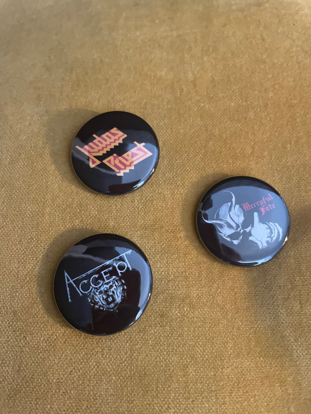 KIDS and ADULT Sizes Stranger Things Band Pin Set for Eddie Munsons ...