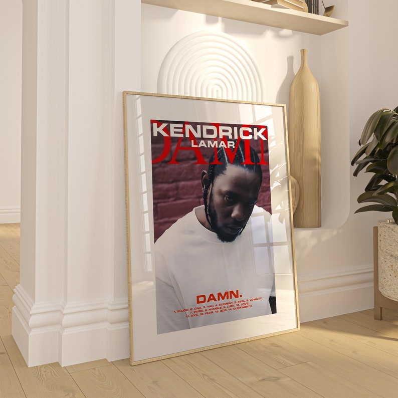 Kendrick Lamar Damn Album Poster / Room Decor / Music Decor / Music ...
