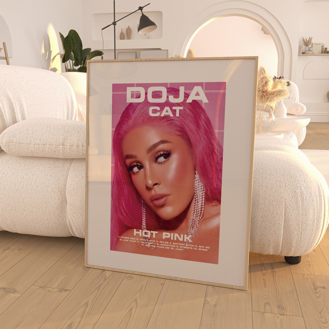 Doja Cat Hot Pink Album Poster Room Decor Music Decor Music Ts Doja Cat Art Etsy