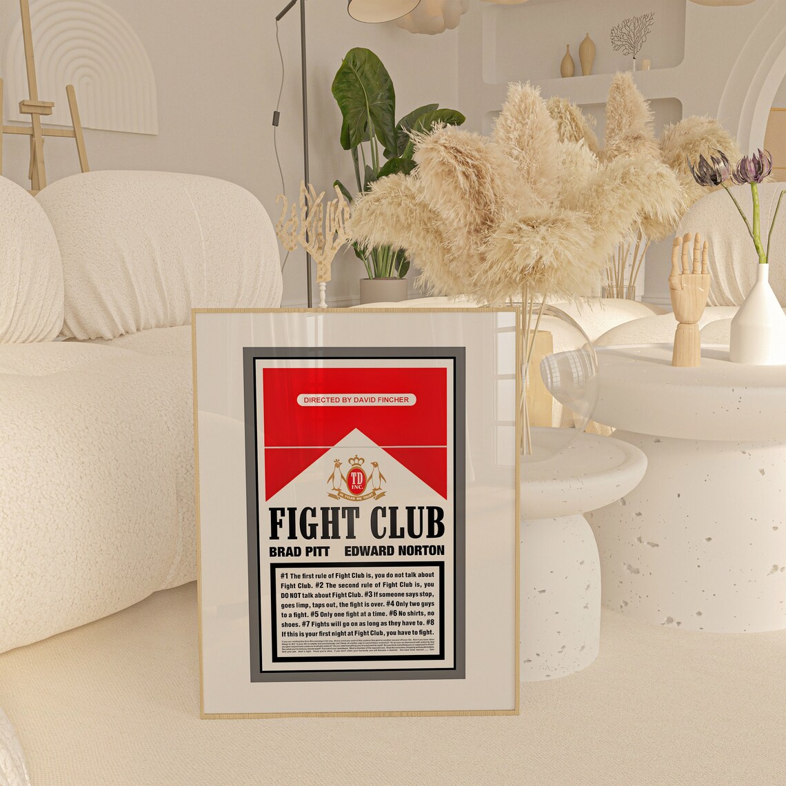 Fight Club Movie Poster, Fight Club Posters, Wall Art, Wall Decor ...