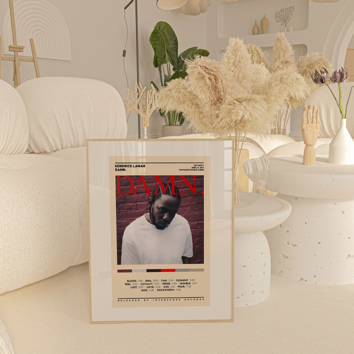 Kendrick Lamar DAMN. Album Poster / Album Cover Poster / Poster Print ...