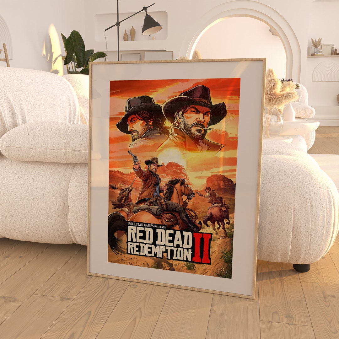 Arthur Morgan Poster, John Marston Dutch Micah Poster, Wild West Cowboy ...