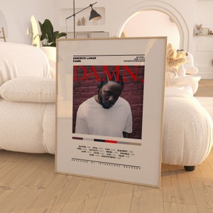 Kendrick Lamar DAMN. Album Poster / Album Cover Poster / Poster Print ...