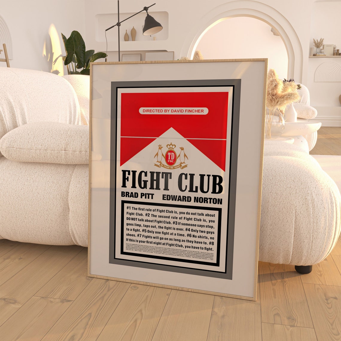 Fight Club Movie Poster, Fight Club Posters, Wall Art, Wall Decor ...
