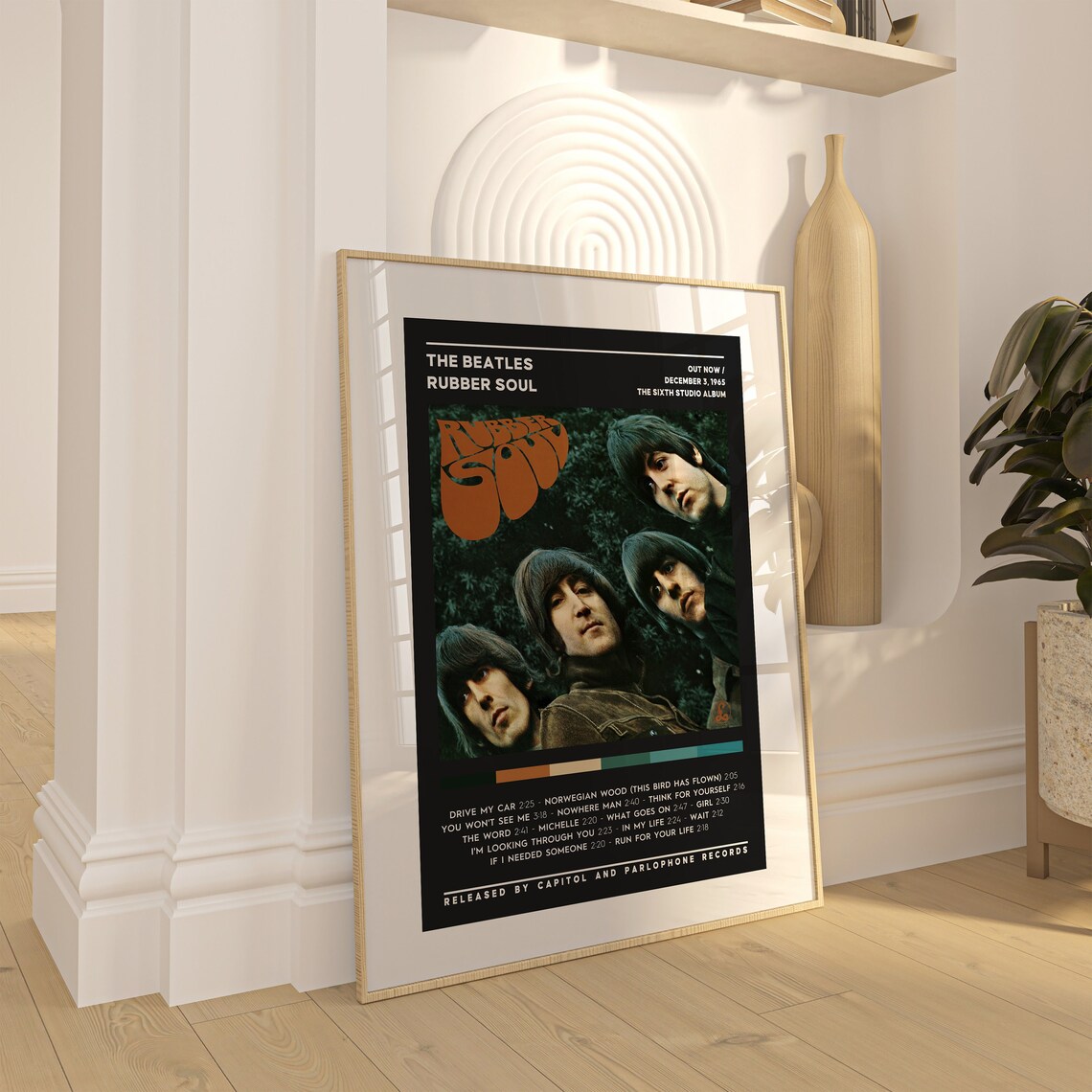 The Beatles Rubber Soul Album Poster / Album Tracklist Poster / Room ...