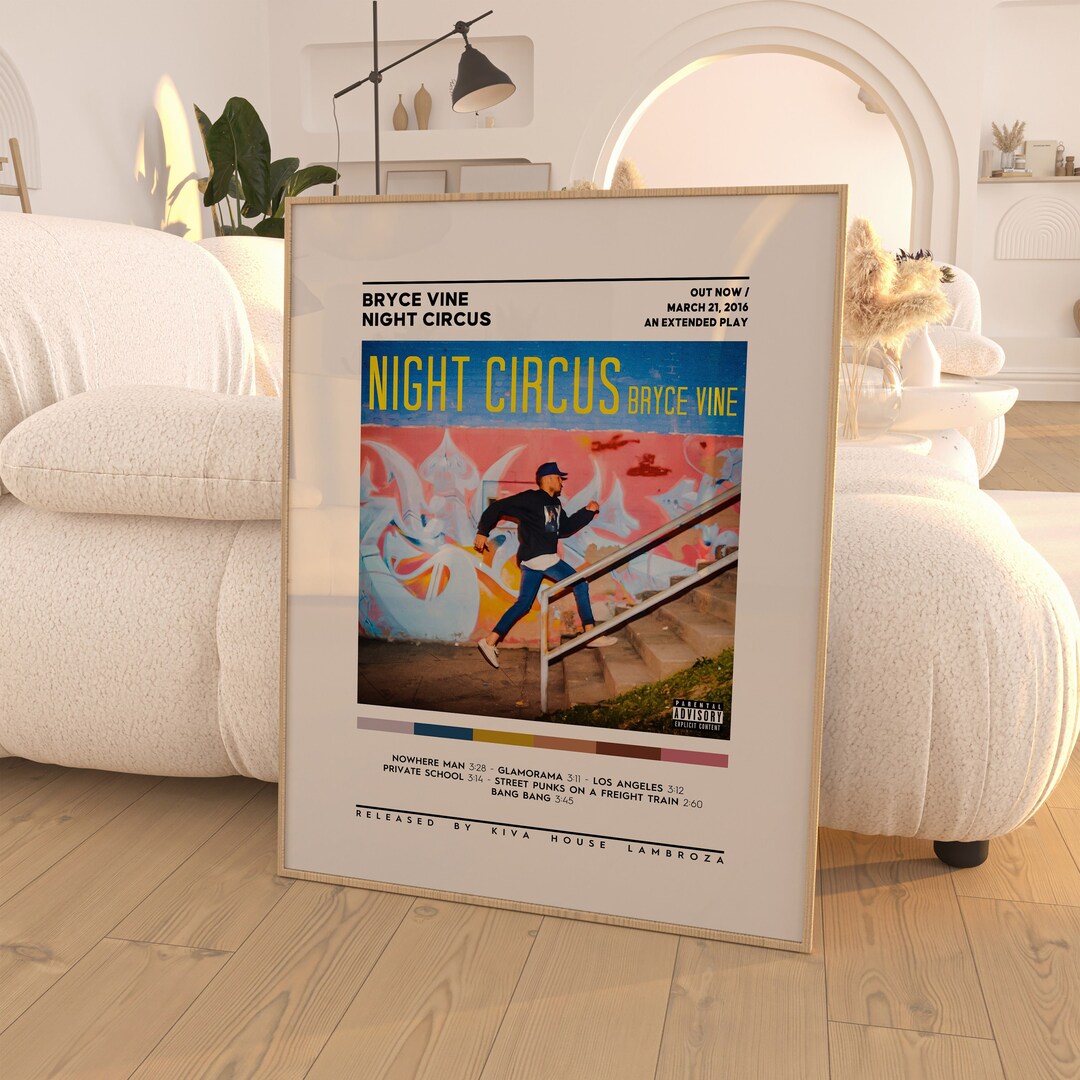 Bryce Vine Night Circus Album Cover Poster, Tracklist Poster, Room ...