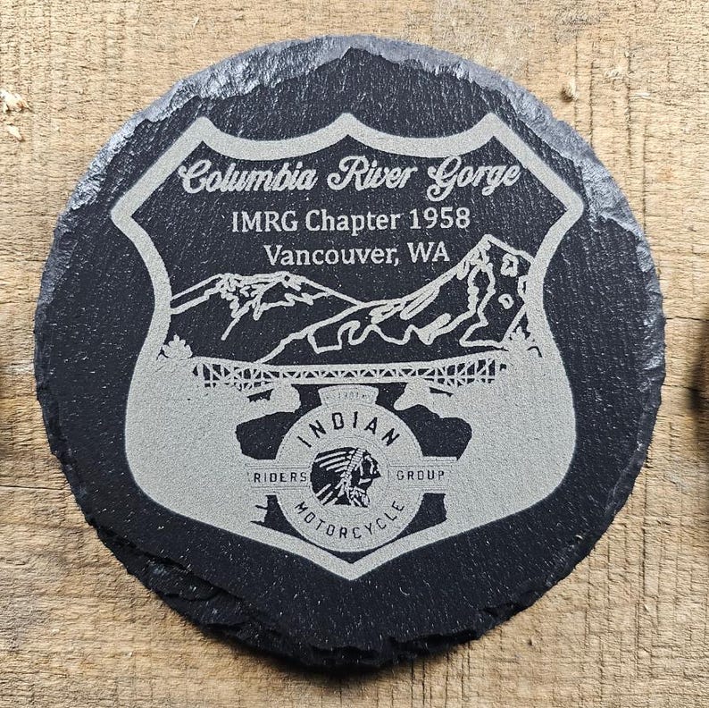 Set of 3 - Indian Motorcycle Riders Group Slate Coasters - Etsy