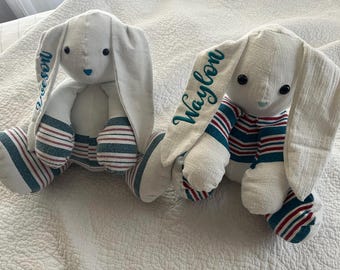 Plush Bunny From YOUR Baby's Hospital Receiving Blanket!! - Etsy