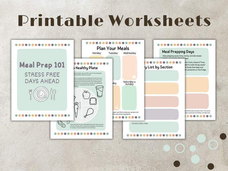 Meal Prep 101, a Step-by-step Workbook to Support Meal Planning for ...