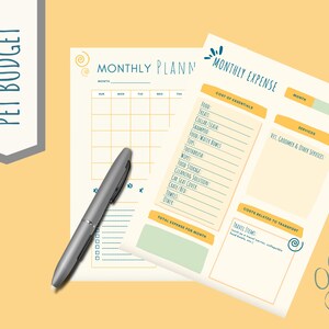 Pet Expense Tracker and Monthly Budget Planner - Etsy