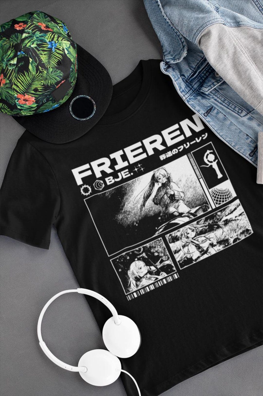 Frieren T-shirt Beyond Journey's End Fern Stark Girl Anime Gifts Shirt ...