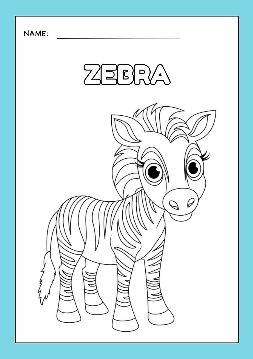 COLORING BOOK of Cute Animals for Kids - Etsy