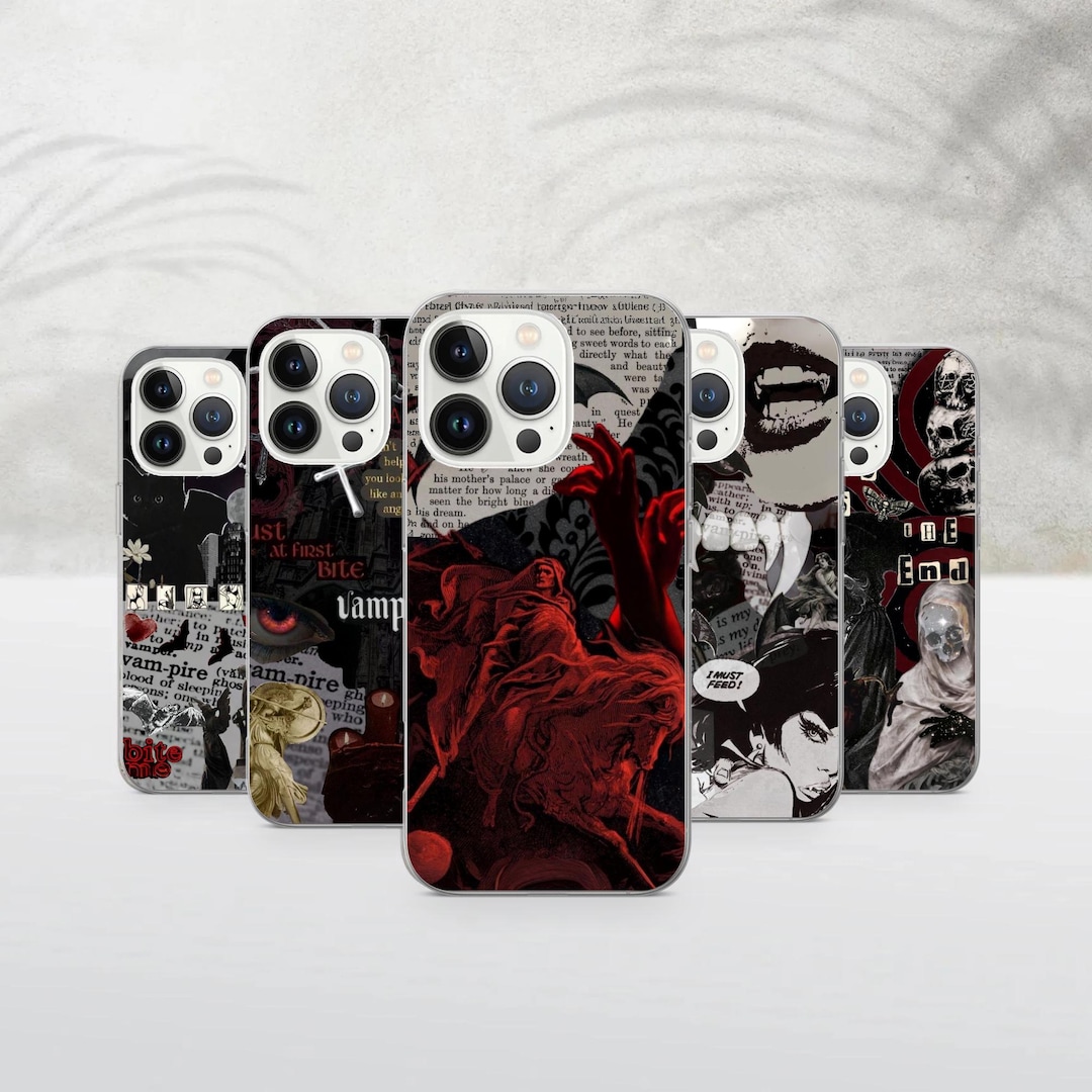 Vampire Phone Case Horror Gothic Cover for iPhone 17pro, 16, 15, 14, 13 ...