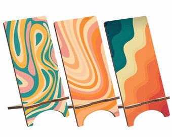 Van Gogh Painting Wood Phone Stand, Holder, Gift, Docking Station for iPhone 15 14 13, Samsung ...