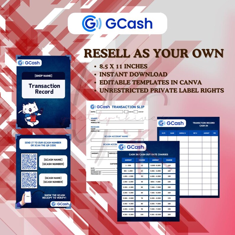 Gcash and Maya Transaction Tracker Template | Editable in Canva | UPLR ...