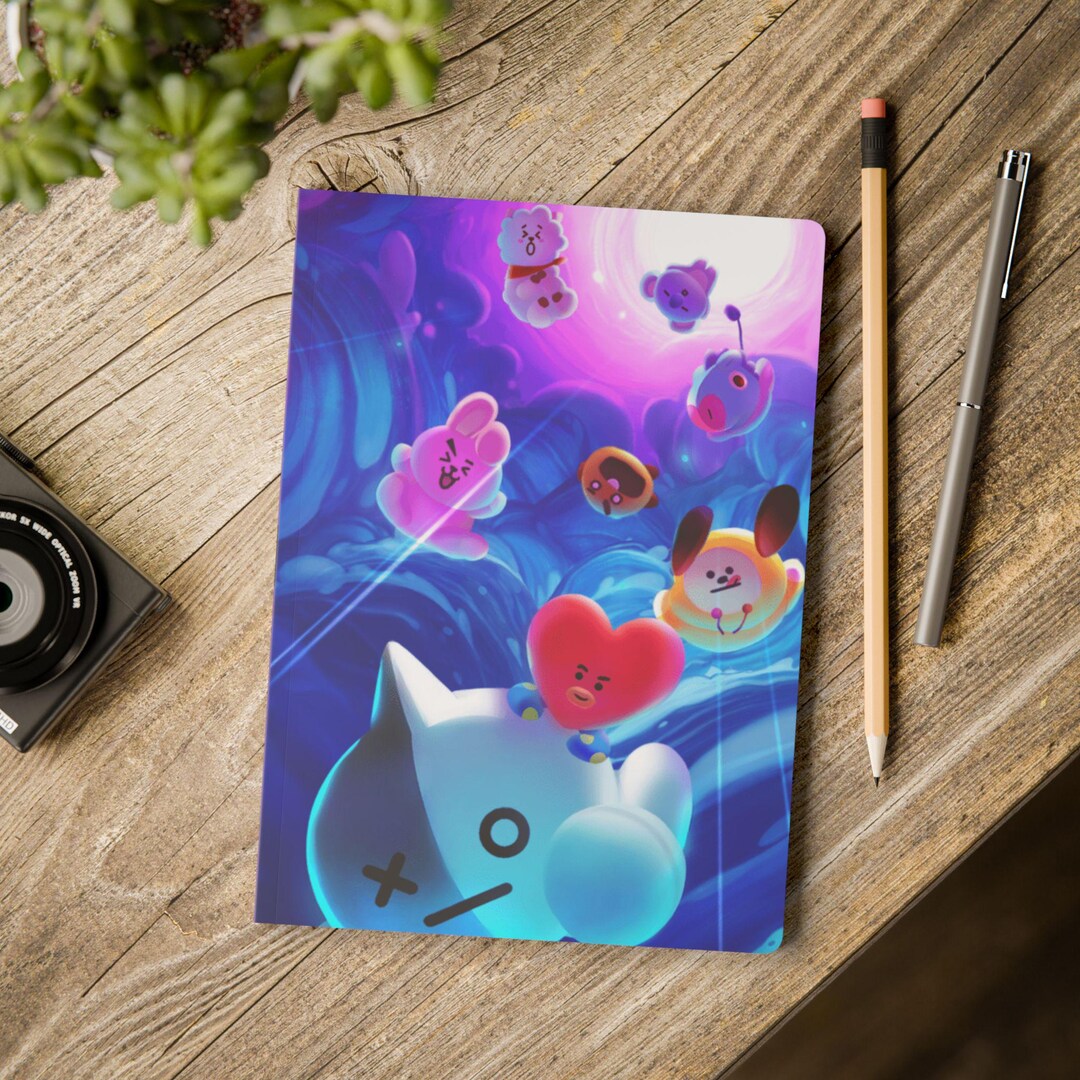 Fan-made Bt21-inspired Softcover Journal, Customized Notebook for Fans ...