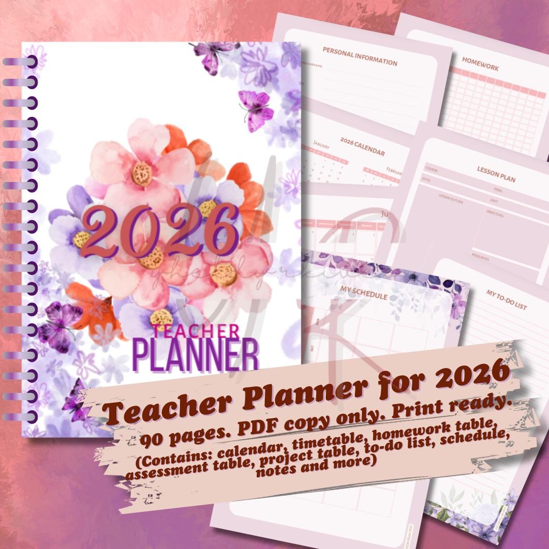Printable Teacher Planner | Lesson Plan Book | Classroom Organizer ...