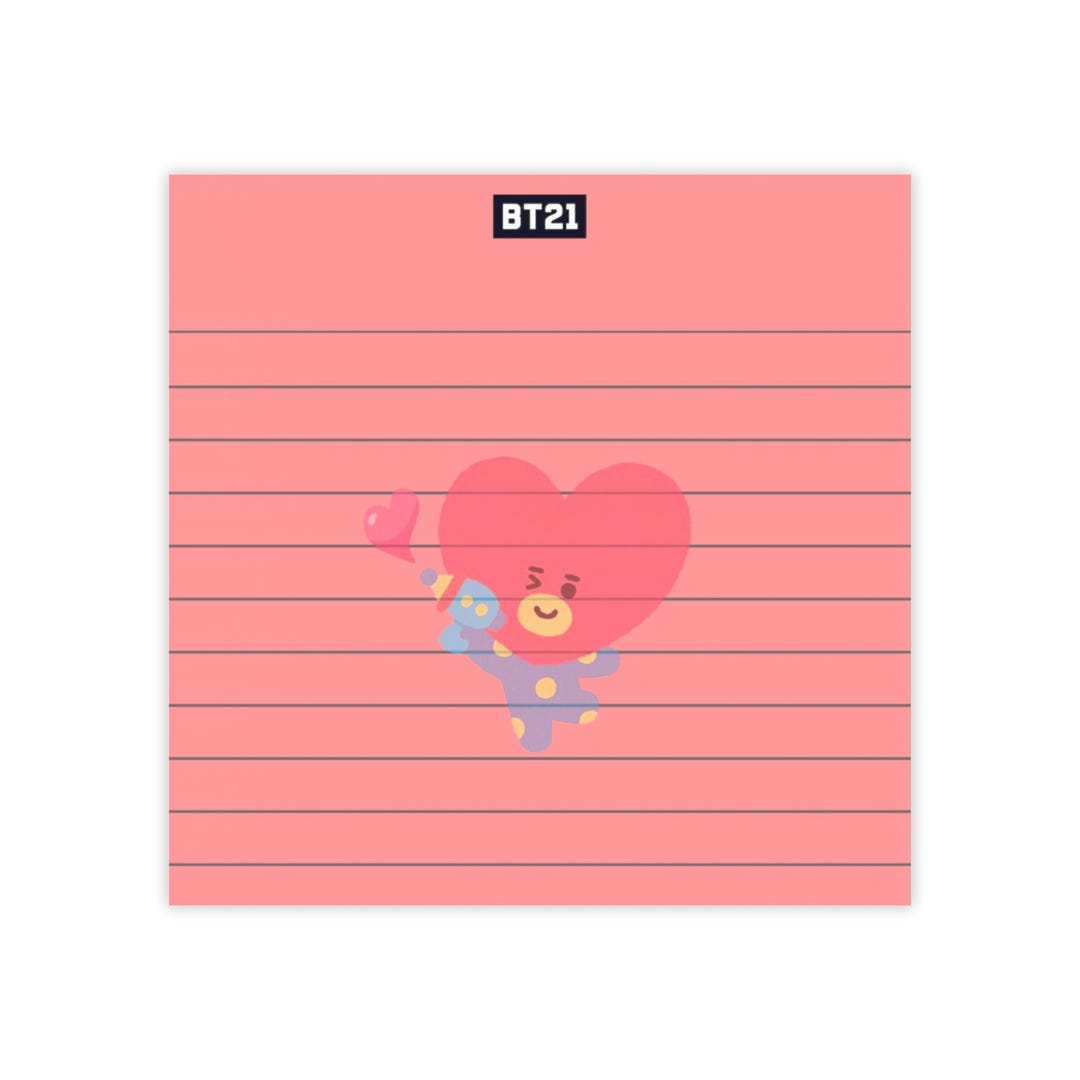 Tata Sticky Notes: Bt21-inspired K-pop Stationery, Post-it Pads - Etsy
