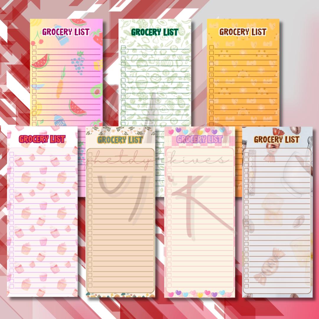 Digital Template: Editable Grocery List Notepad | Editable Grocery List ...