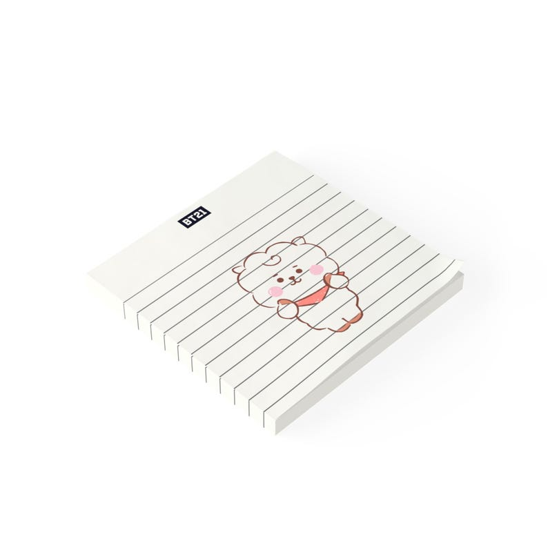 RJ Sticky Notes: Bt21-inspired K-pop Alpaca Memo Pad, Post-it Pads ...