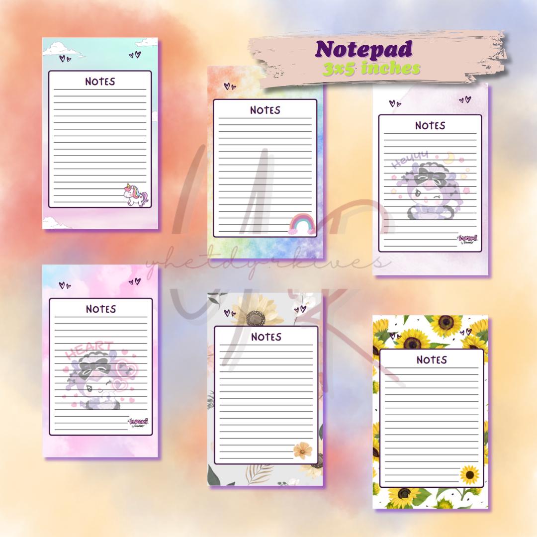 Editable 3x5 Notepad Template: Colorful Designs (canva Digital Download ...