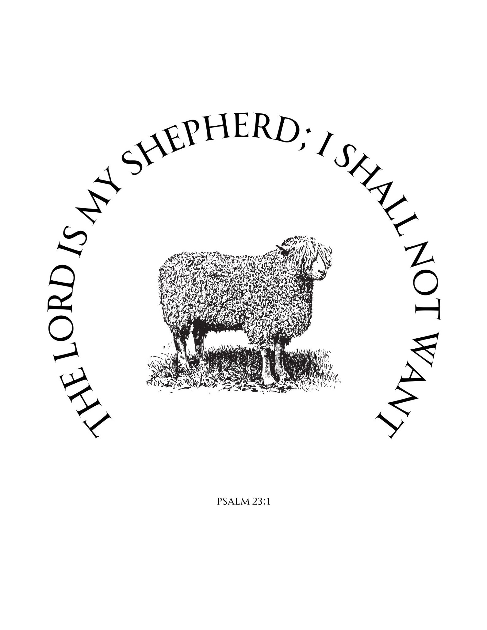 Psalm 23:1 the Lord is My Shepherd; I Shall Not Want. Beautiful Vintage ...